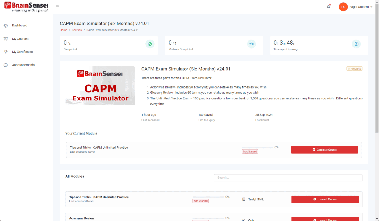 Best CAPM Exam Simulator and Practice Tests | Brain Sensei
