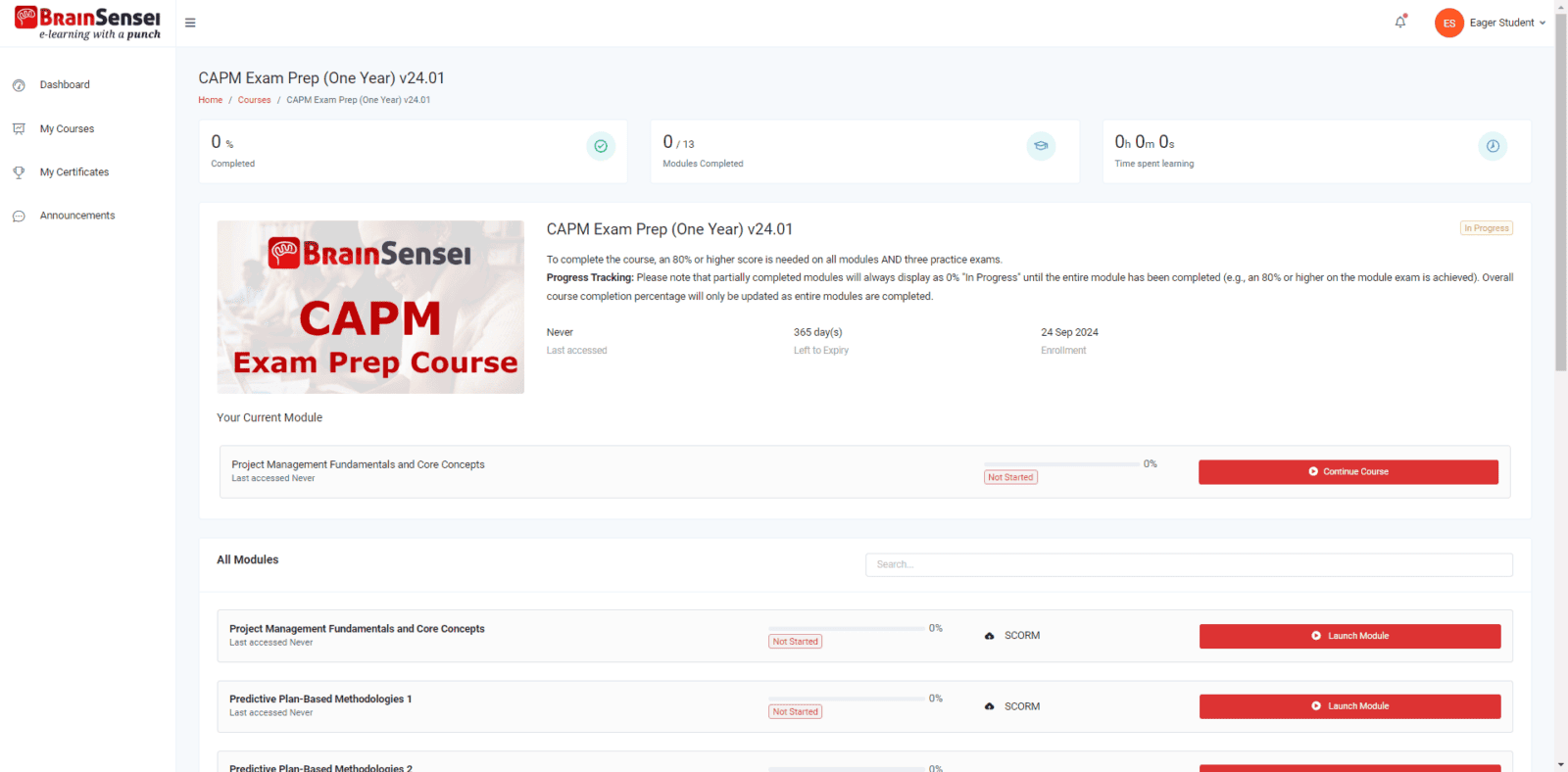 Best CAPM Exam Prep Course & Review Online | Brain Sensei