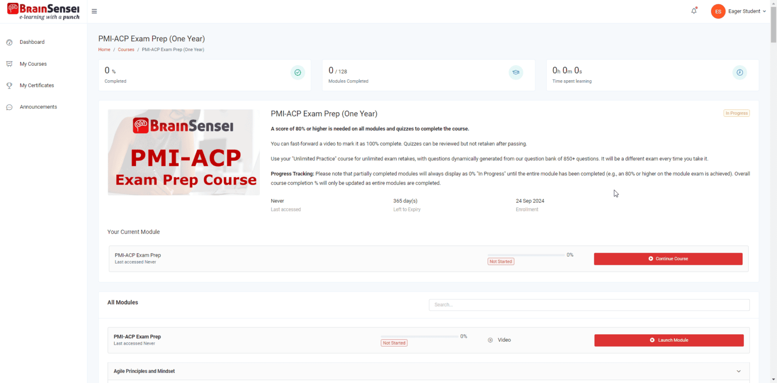 Best PMI-ACP Exam Prep Course & Review Online | Brain Sensei
