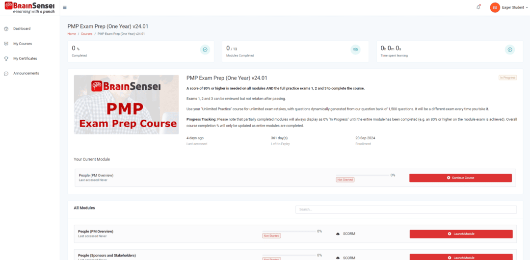 Best PMP Exam Prep Course & Review Online | Brain Sensei