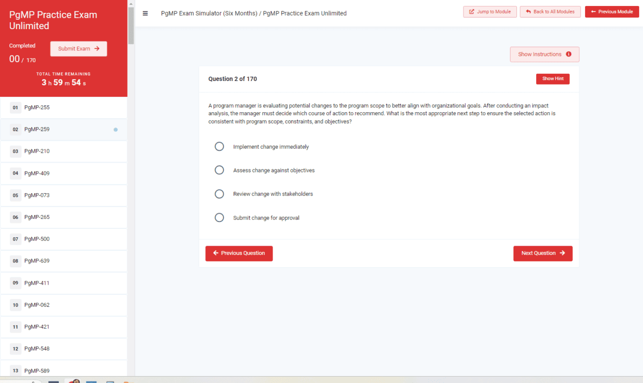 PMI PgMP Exam Simulators, Practice Tests, and Question Banks
