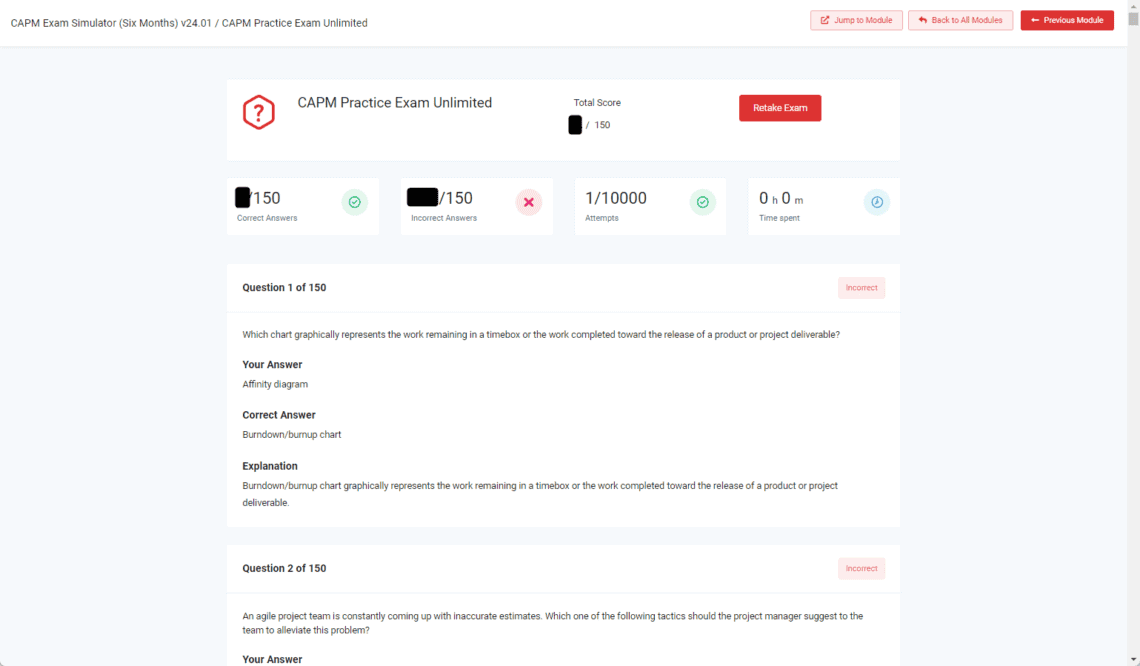 Best CAPM Exam Simulator and Practice Tests | Brain Sensei