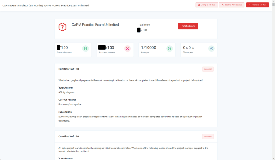 Best CAPM Exam Simulator and Practice Tests | Brain Sensei